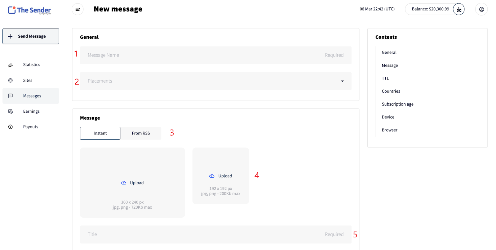 TheSender - Clear and Flexible Web-Push Service for Webmasters.